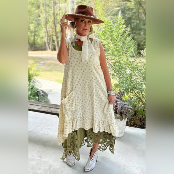 Jaded Gypsy | Dresses | Cottagecore Full Bloom Rose Dress | Poshmark